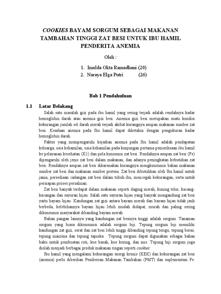 Kti Cookies Bayam 2023 | PDF