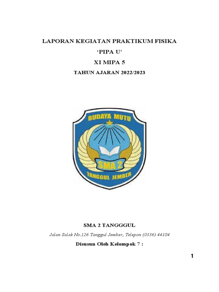 Laporan Praktikum Pipa U | PDF