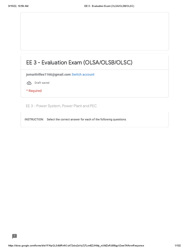 EE 3 Evaluation Exam Overview | PDF | Technology & Engineering