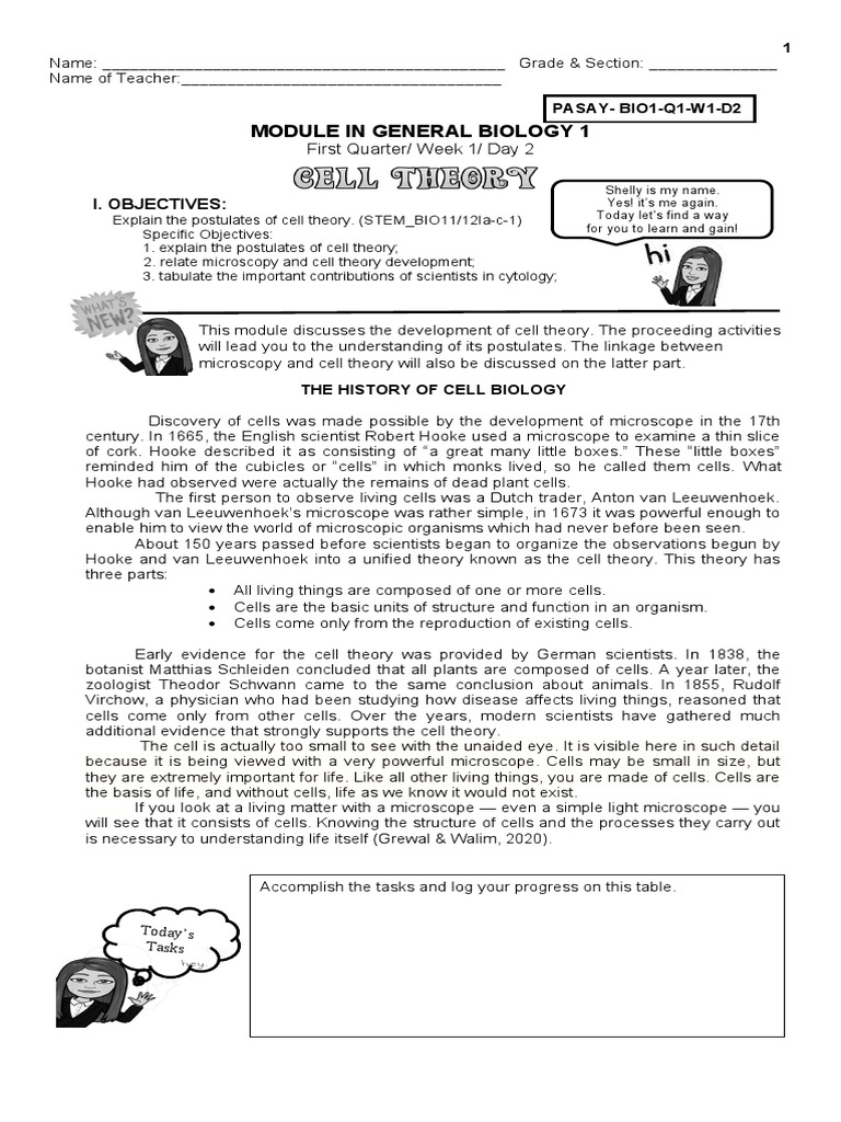 Pasay Bio1 Q1 W1 D2 1 | PDF | Cell (Biology) | Science