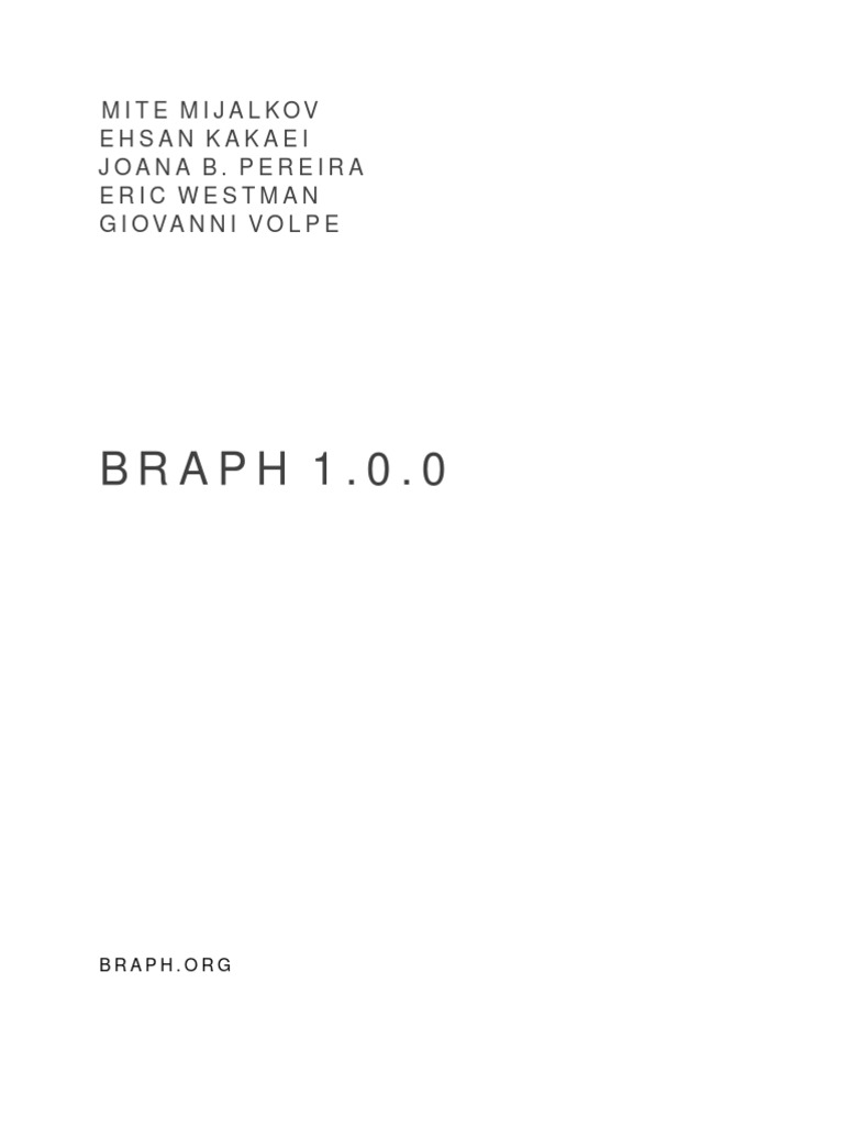 Braph 1.0.0 Manual | PDF
