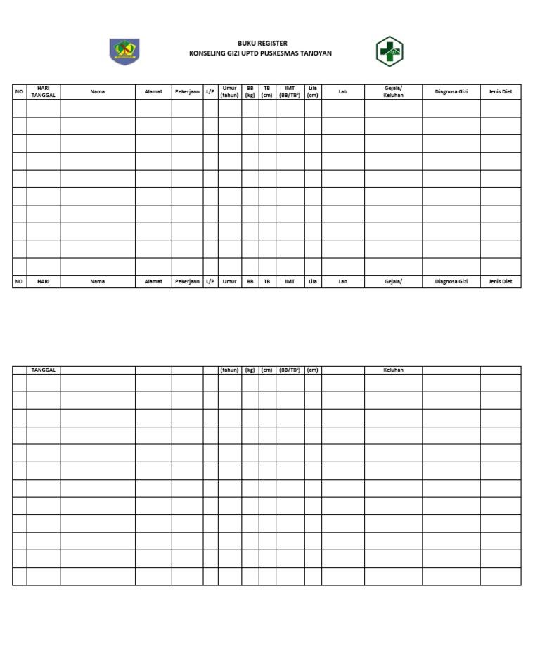 Buku Register Konseling Gizi Pdf