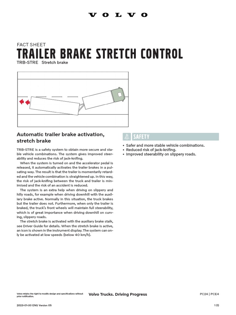 Trailer Brake Stretch Control System | PDF