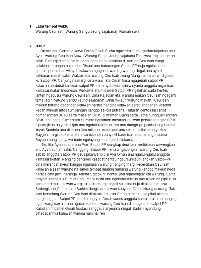 Drama Anu Geuring | PDF