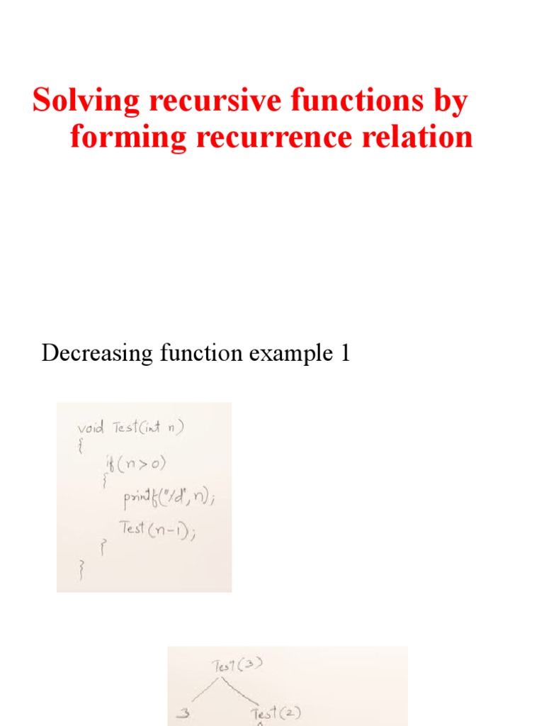 13-Substitution Method - Recursive Tree Method - Masters Theorem-17-08-2022 | PDF | Algebra ...