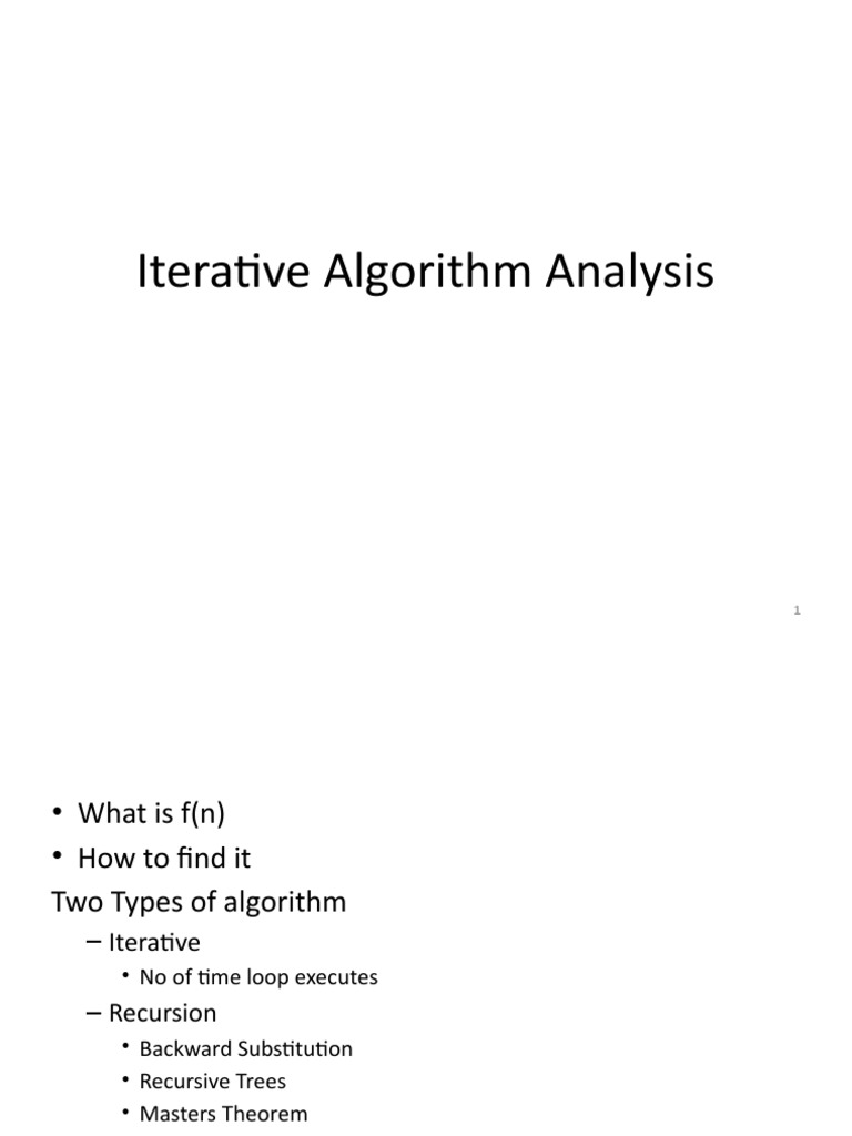 12 Algorithm Analysis Iterative 10 08 2022 Pdf Computer Programming Computing 