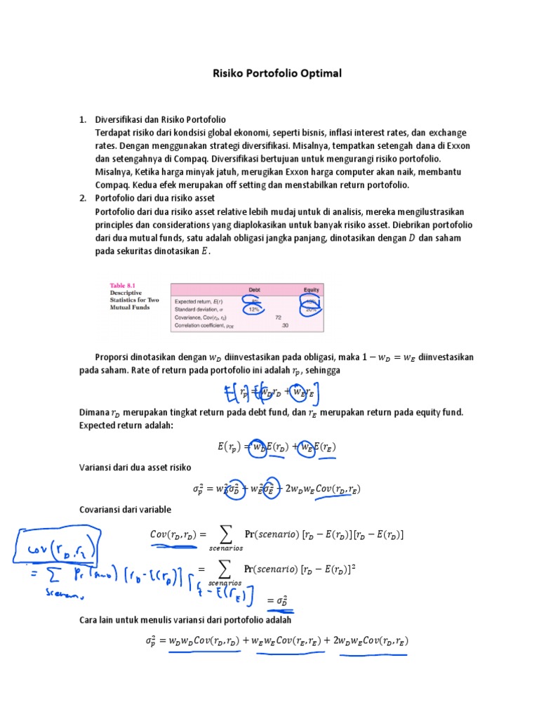 Risiko Portofolio Optimal | PDF