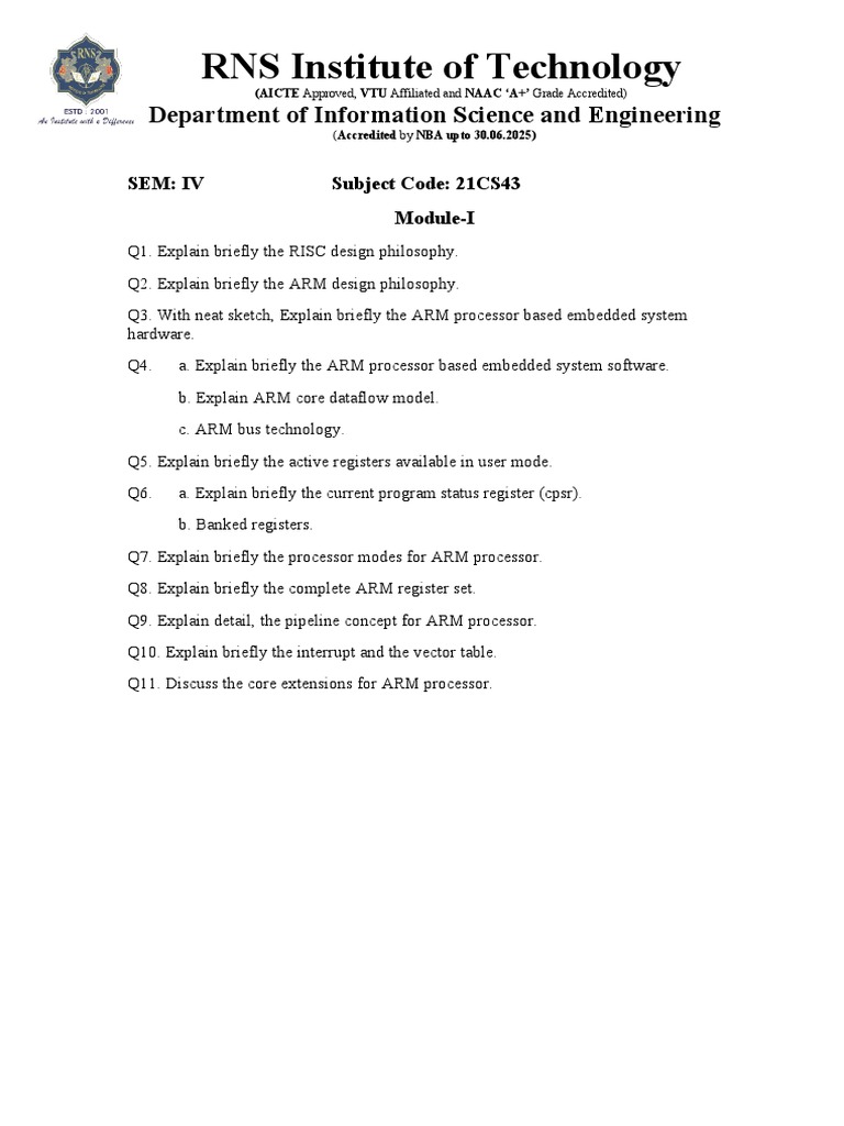 MCES Module-1 Question Bankn78 | PDF