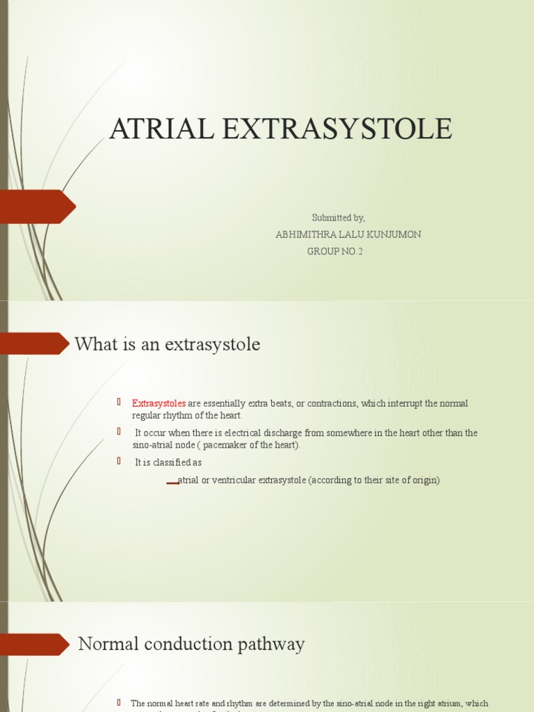 Atrial Extrasystole | PDF | Heart | Atrium (Heart)
