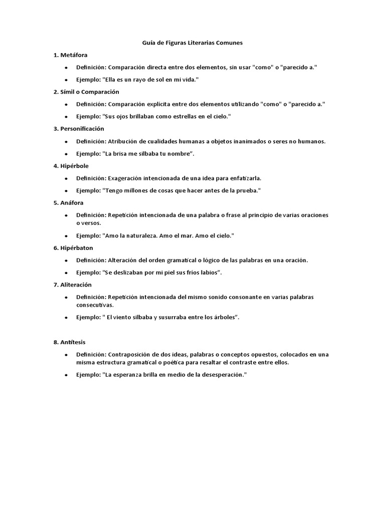 Identificación de Figuras Literarias | PDF | Metáfora