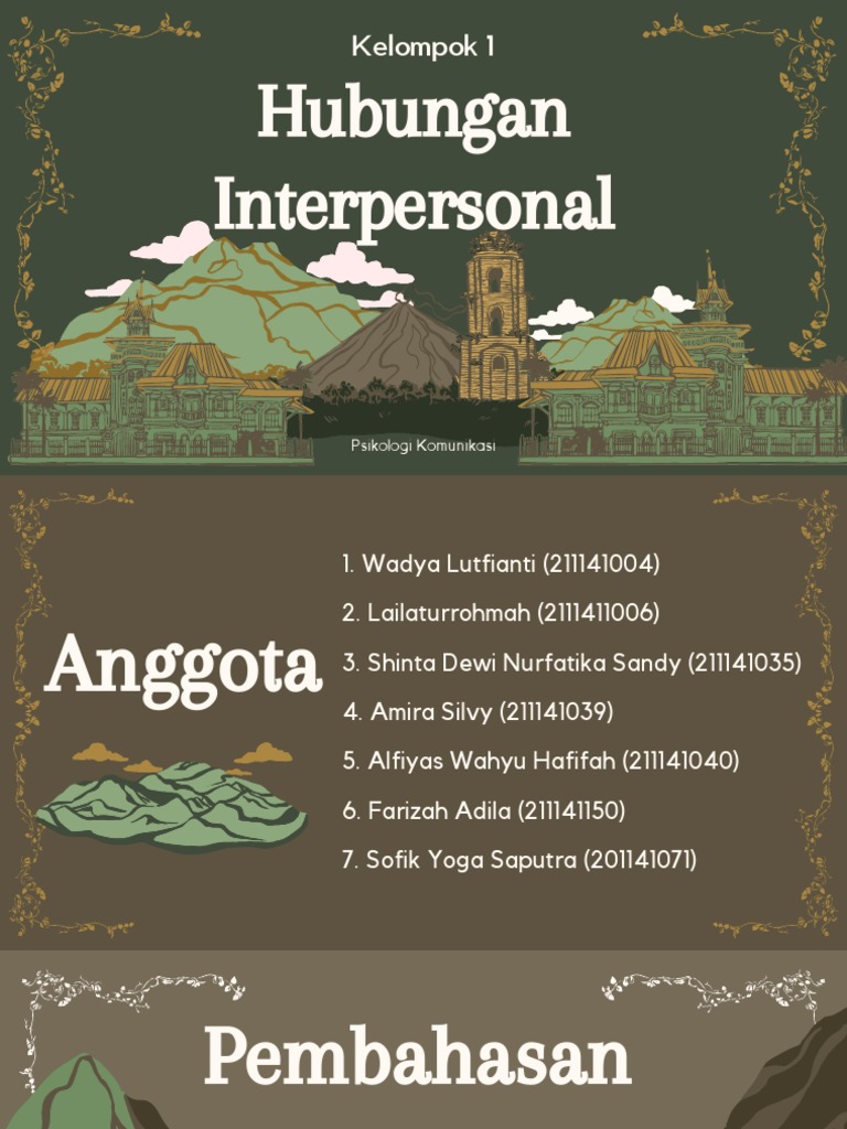 Kelompok 1 Hubungan Interpersonal Psikom | PDF | Karier & Perkembangan | Pengembangan Diri