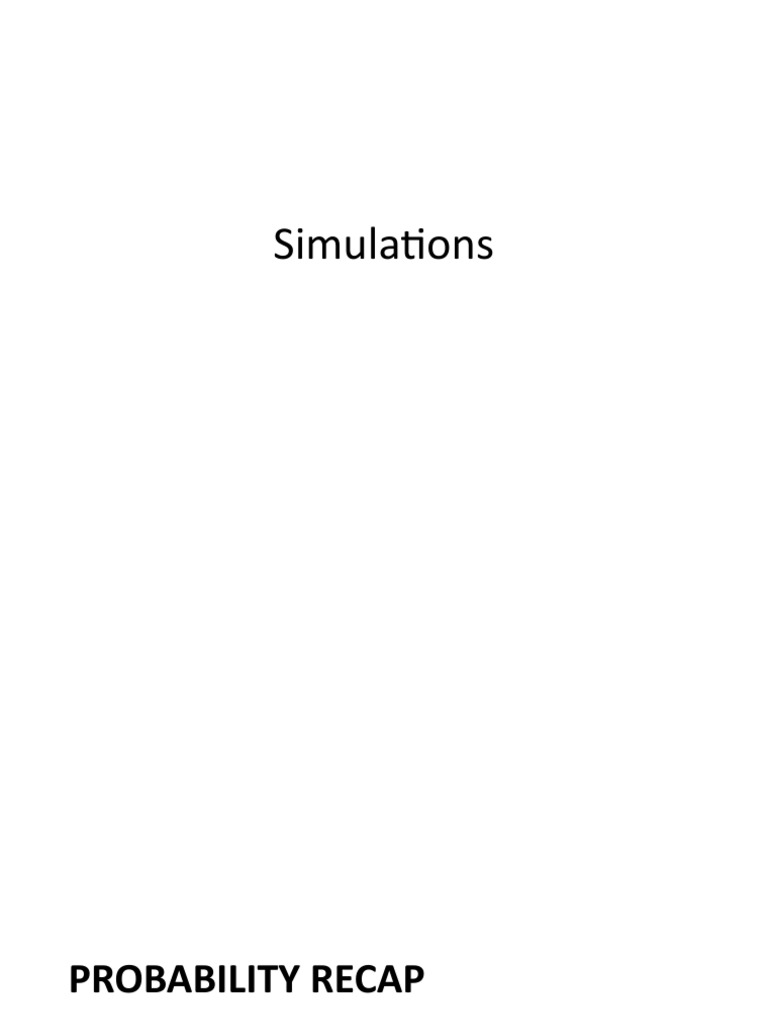 1 Simulations | PDF | Odds | Randomness