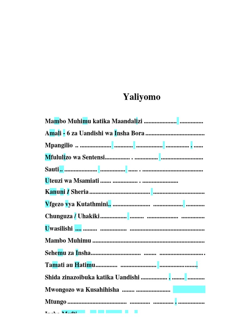 Kiswahili Insha Teacher - Co .Ke | PDF