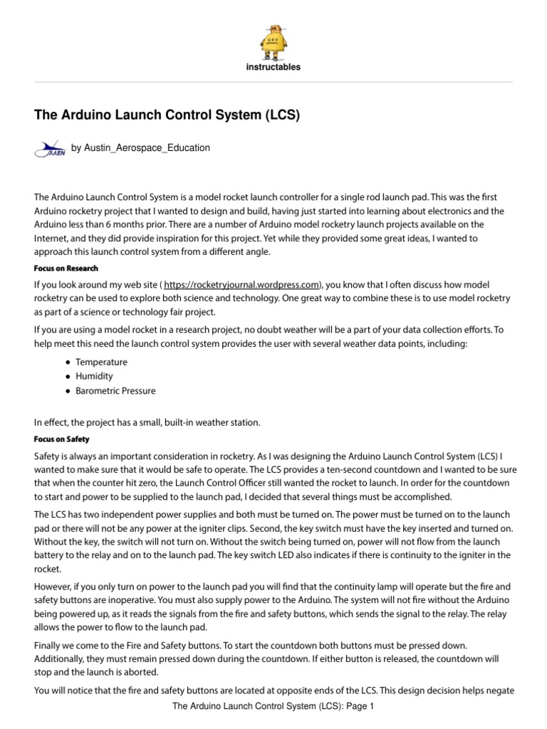 The Arduino Launch Control System LCS | PDF | Electrical Connector | Computer Engineering