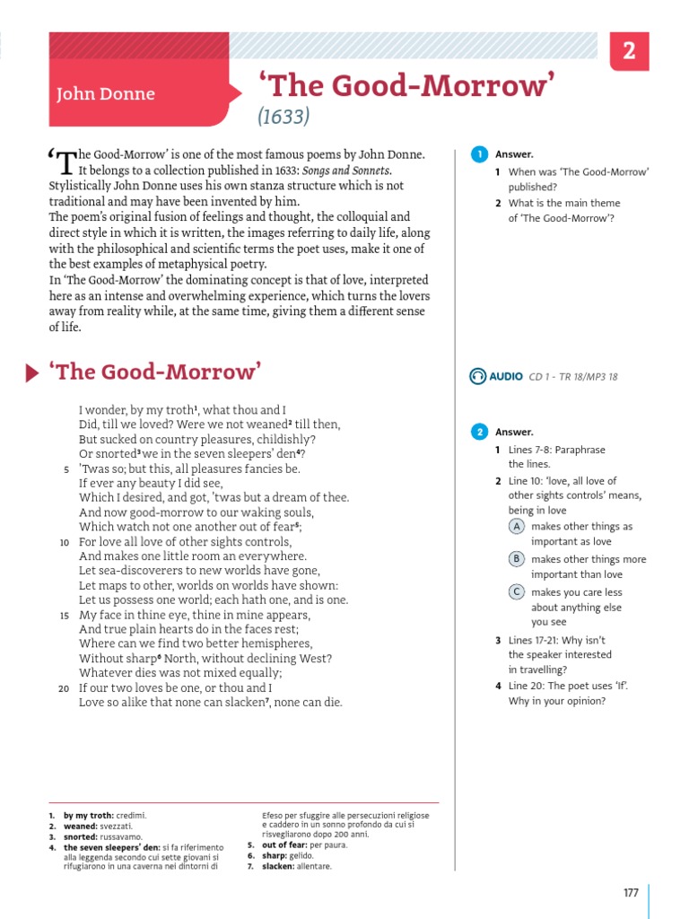 5987 John Donne The Good Morrow | PDF | Poetry