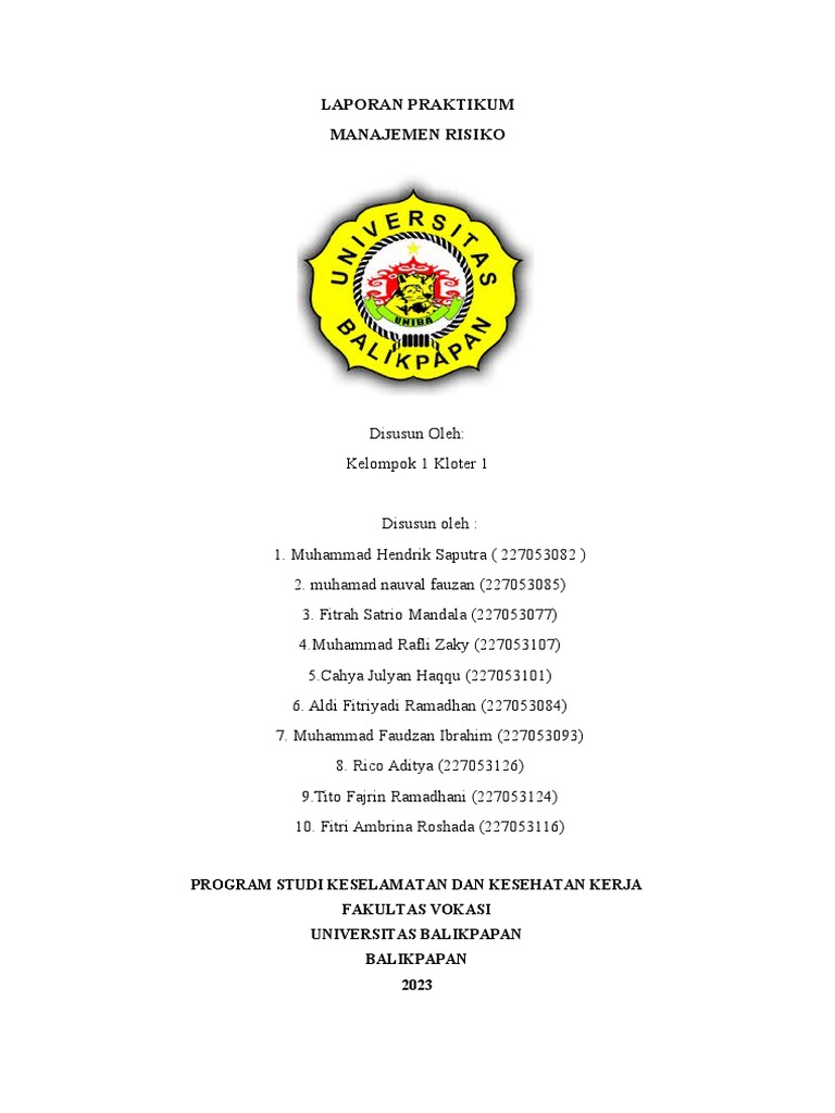 Laporan Praktikum Manrisk | PDF