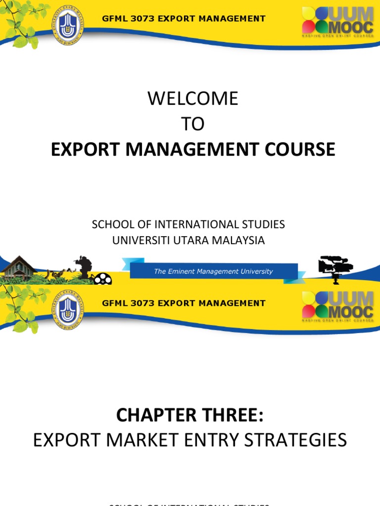 Topic 3 - Export Market Entry Strategies | PDF | Exports | Economies