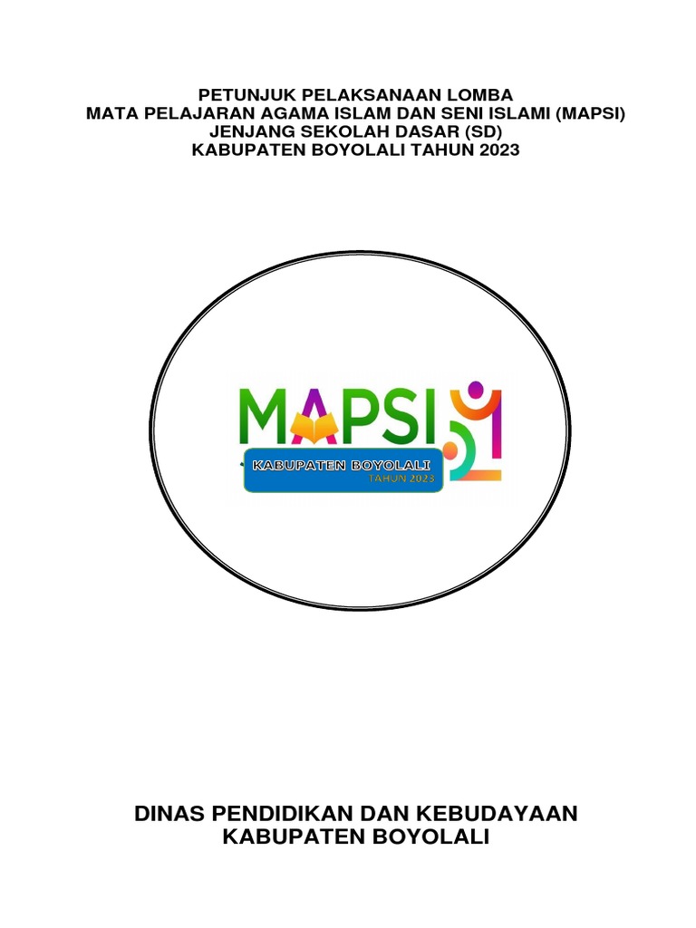 Juknis Mapsi SD 2023 | PDF