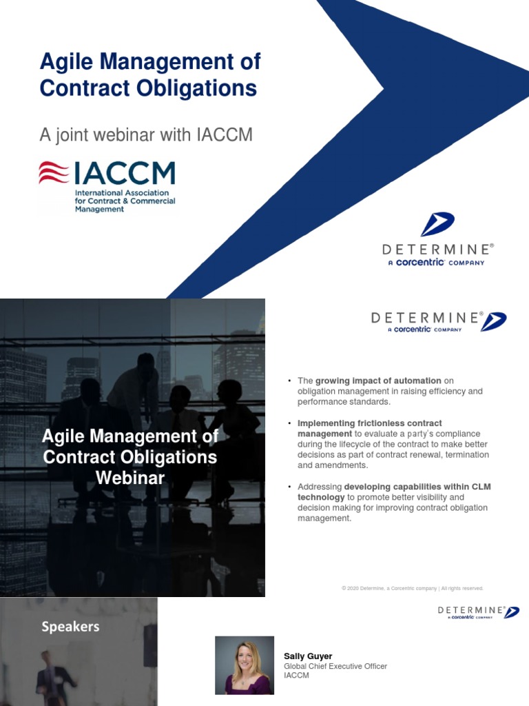 Agile Contract Obligation Webinar | PDF | Procurement | Metadata