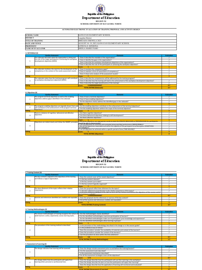 Final-QATAME-ON-bRIGADA ActivitY-Design-2023 | Download Free PDF ...