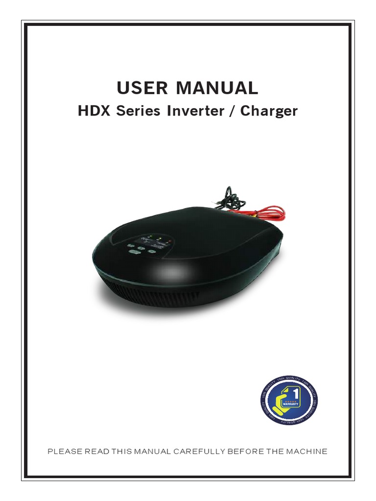 User Manual: HDX Series Inverter / Charger | PDF | Battery Charger ...