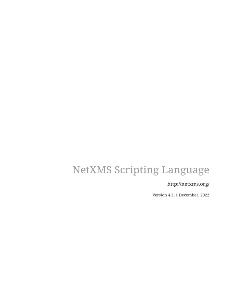 NetXMS Scripting Guide | PDF | Computer Engineering | Software Development