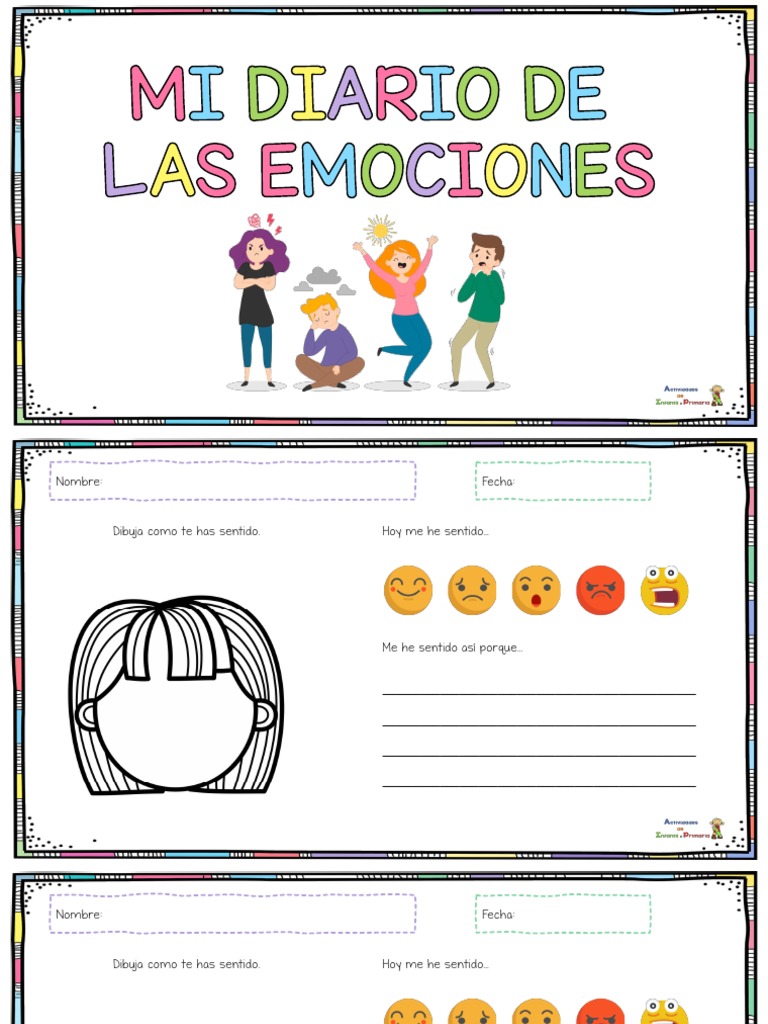 Mi Diario de Emociones | PDF | Las emociones | Experiencia subjetiva