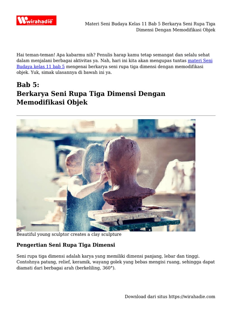 Modifikasi Objek dalam Seni Rupa 3D | PDF