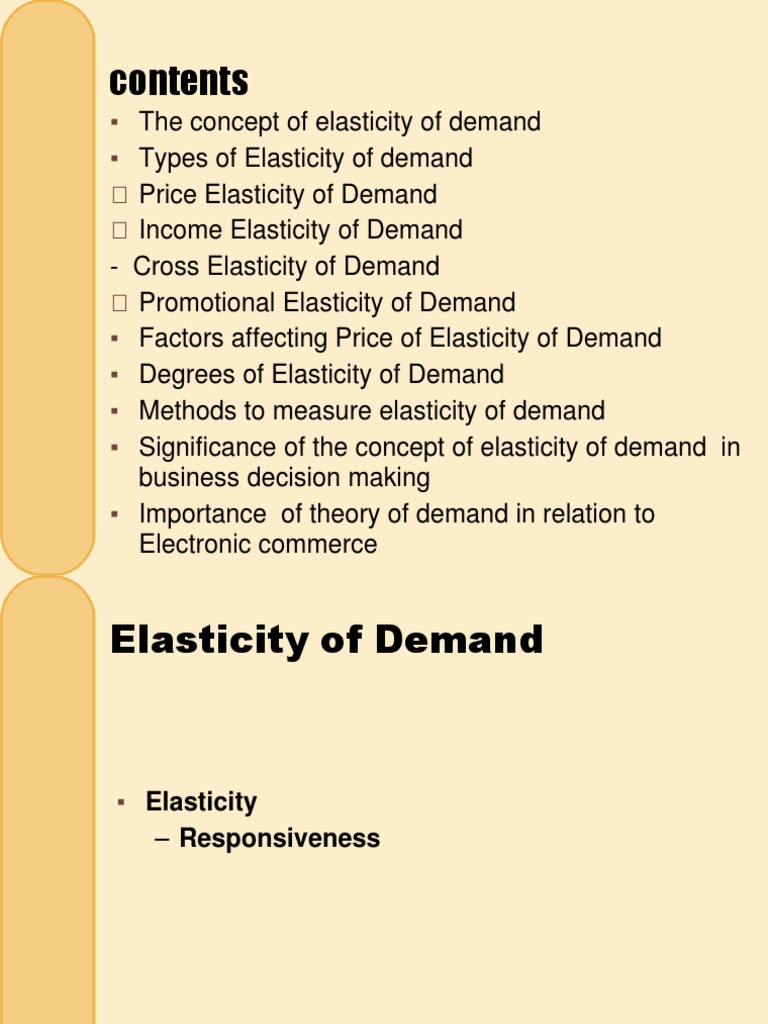Understanding Elasticity of Demand | PDF | Demand | Price Elasticity Of ...