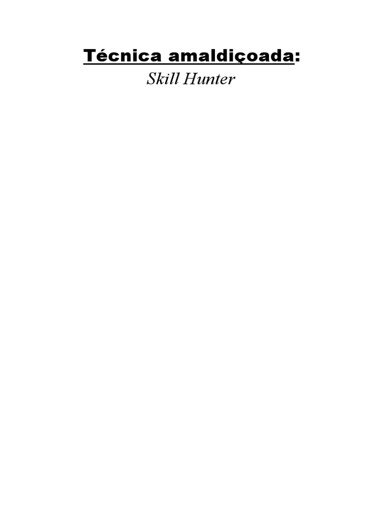 Skill Hunter | PDF