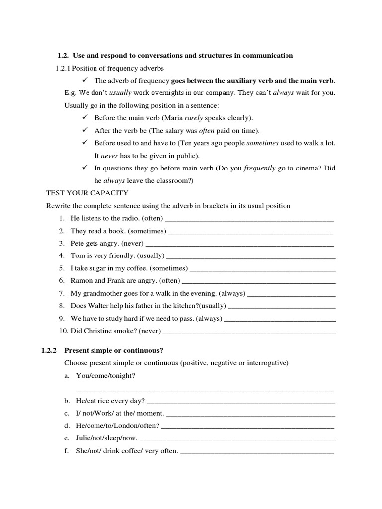 Adverb Placement and Email Writing Guide | PDF | Linguistics | Grammar