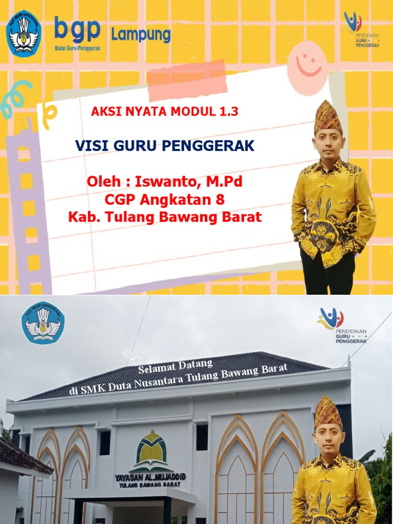 Aksi Nyata Visi Guru Penggerak Modul 1.3 | PDF | Karier & Perkembangan