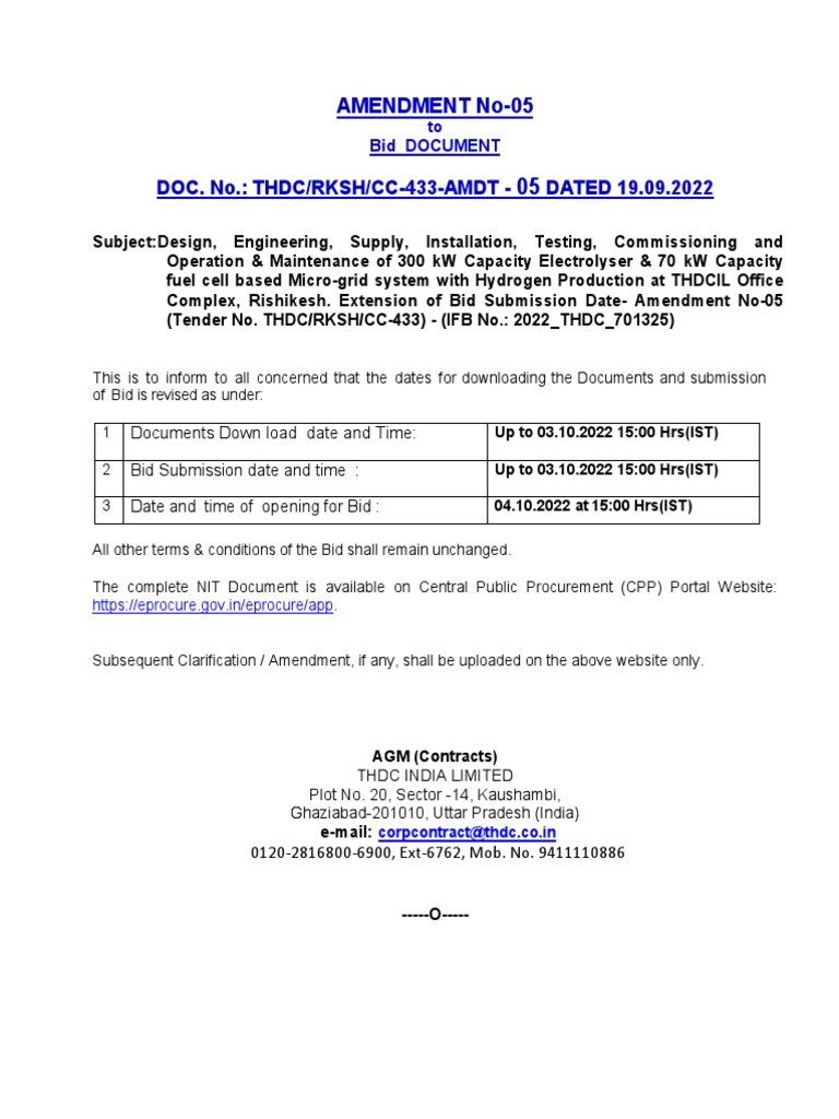 Amendment No 05 | PDF