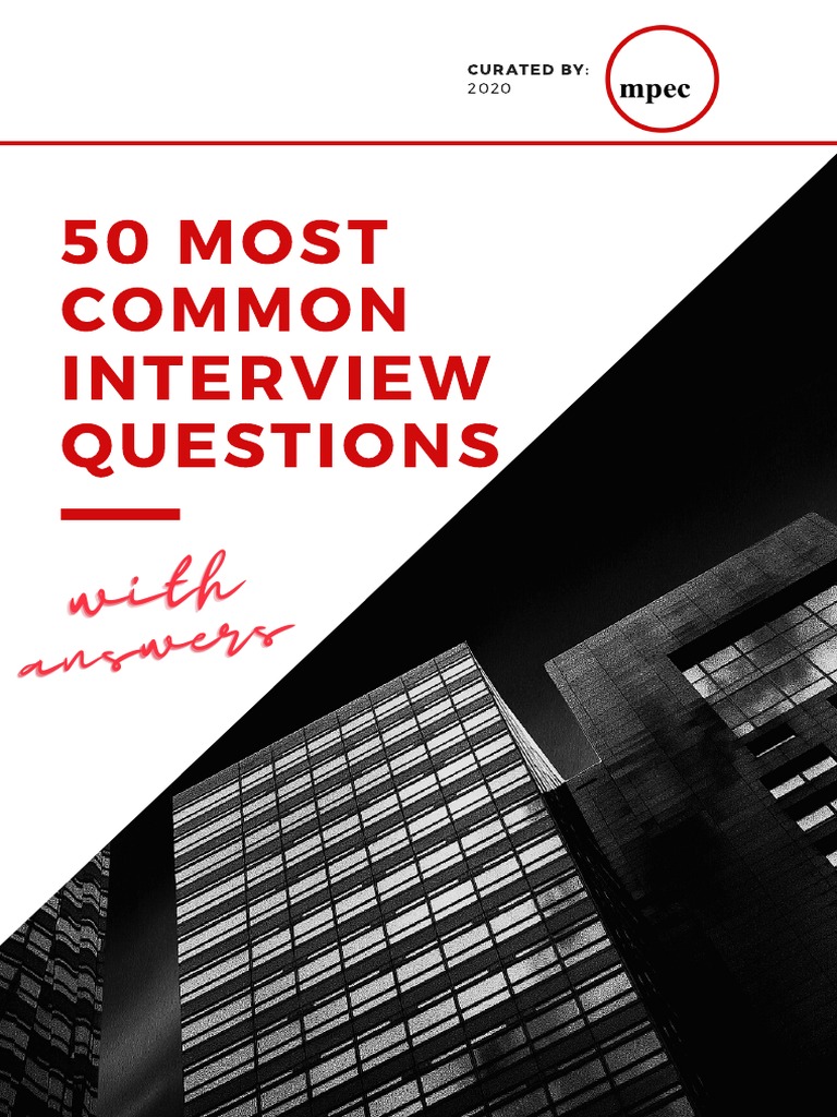 50 Most Common Interview Questions | PDF | Leadership | Experience