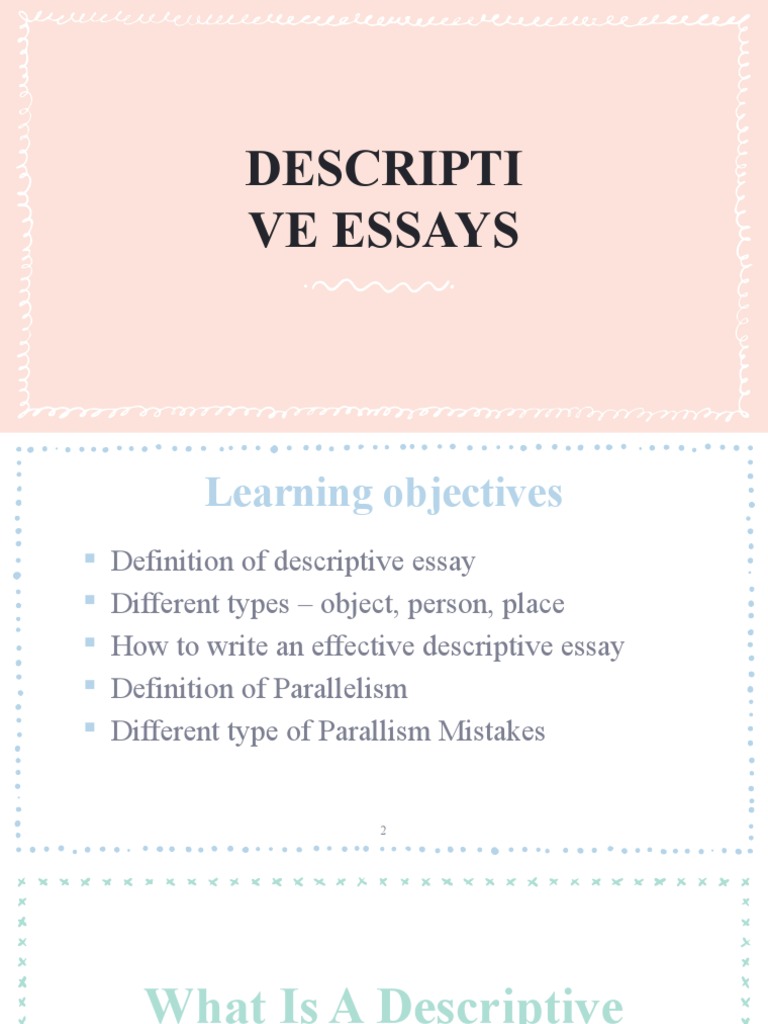 Descriptive Essay | PDF | Essays | Object (Philosophy)