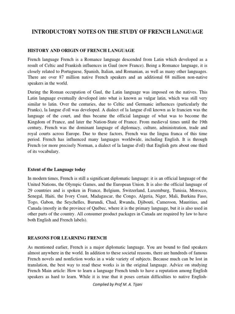 French Notes 4 | PDF