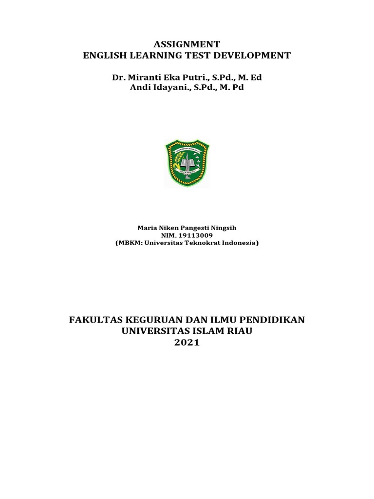 RPP - Maria Niken P.N - Pmm-Uti-Lesson Plan | PDF