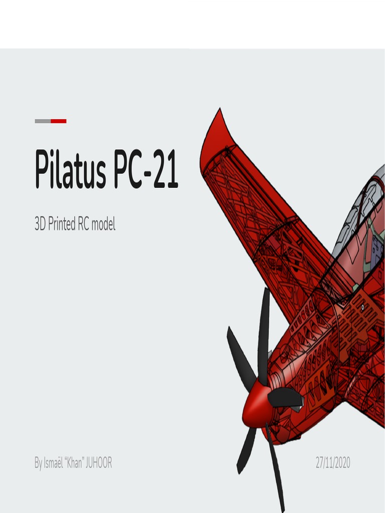 3D Printed PC-21 Manual | PDF | Aileron | Flap (Aeronautics)