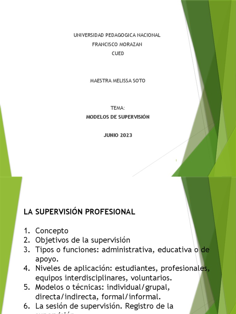 Modelos de Supervision | PDF | Aprendizaje | Ciencia cognitiva