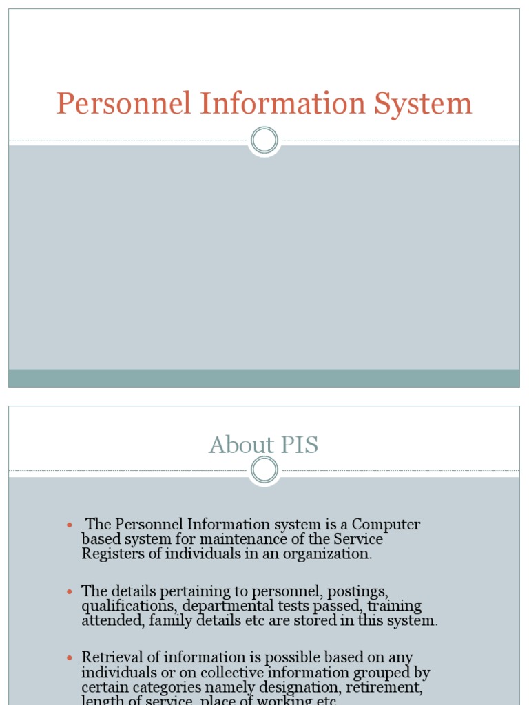 Personnel Information System | PDF | Unix | Operating System