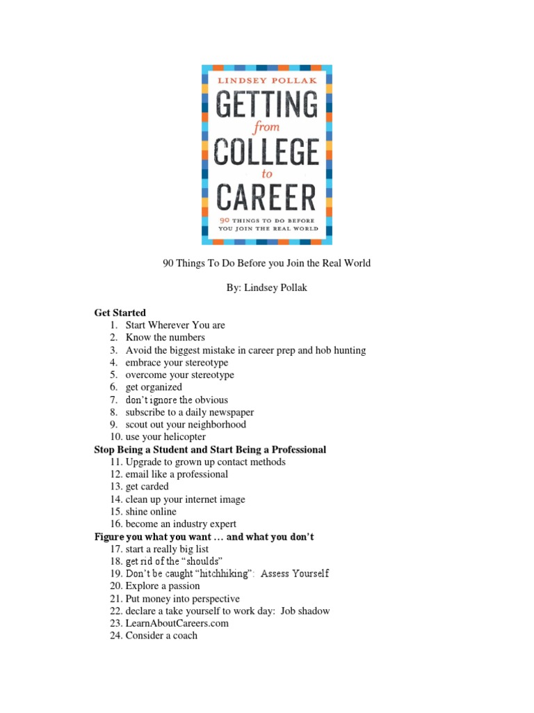 Transitioning from College to Career | PDF | Career & Growth | Social ...