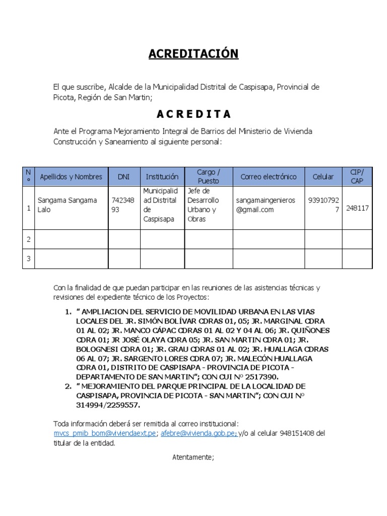 Modelo de Credencial | PDF