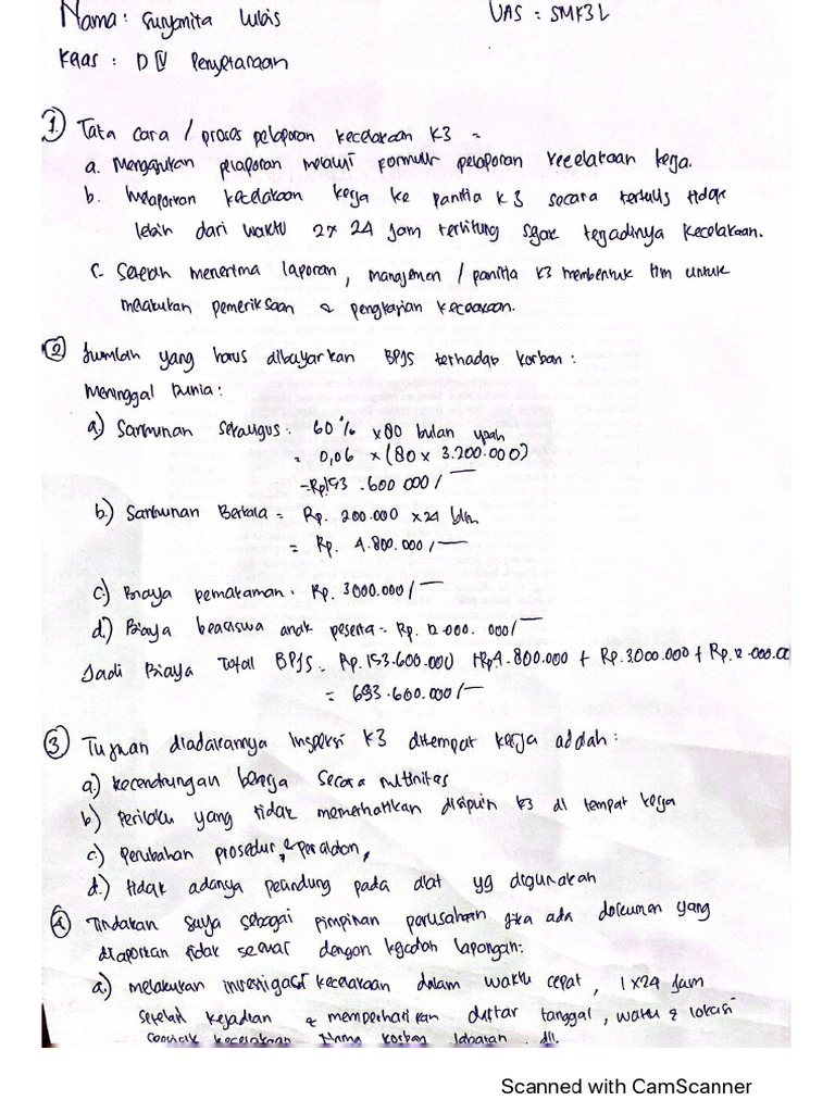 Uas smk3l Suryanita Lubis | PDF
