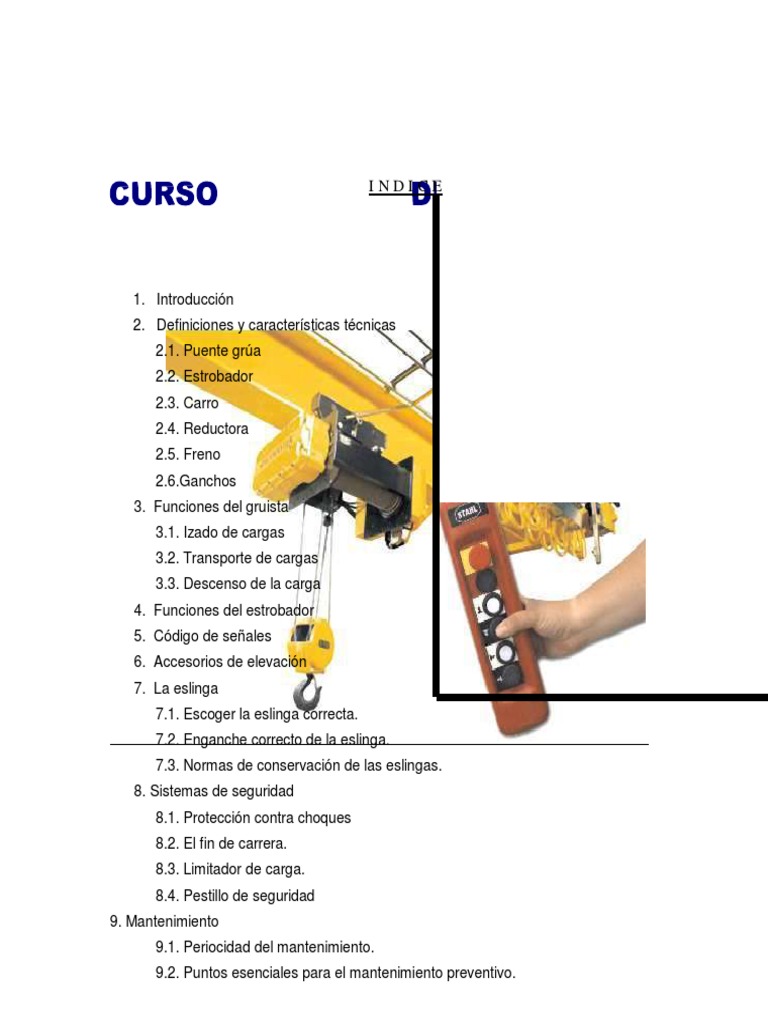 Manual de Puente Grua | PDF | Riesgo | Derecho laboral