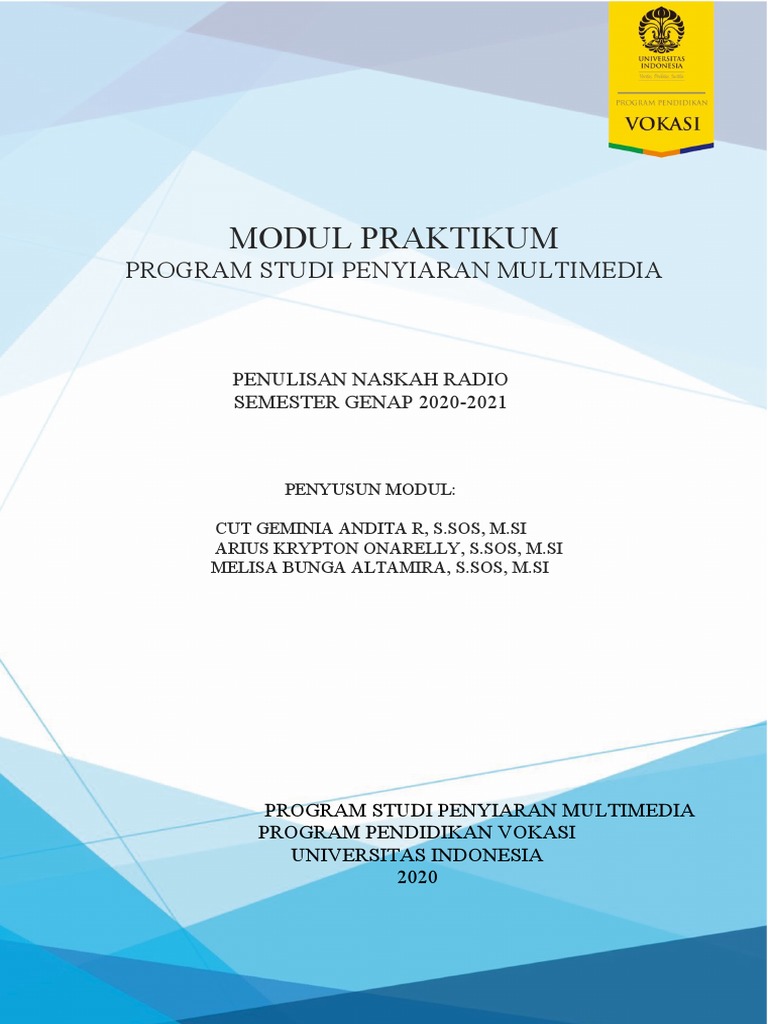 Modul Praktikum Penulisan Naskah Radio | PDF