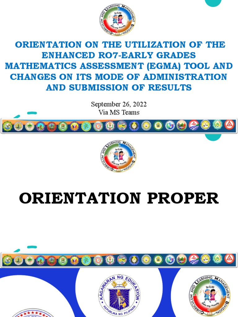 Electronic EGMA Orientation For SDO | PDF | Learning | Cognitive Science Electronic EGMA Orientation For SDO | PDF | Learning | Cognitive Science