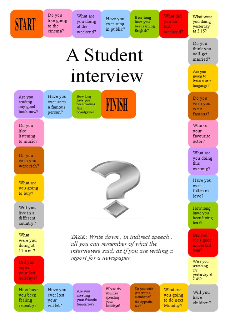 2091 Reported Speech A Boardgame | PDF