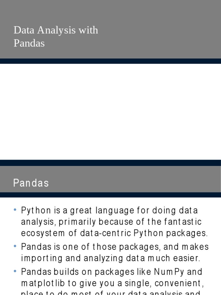 Data Analysis With Pandas | PDF