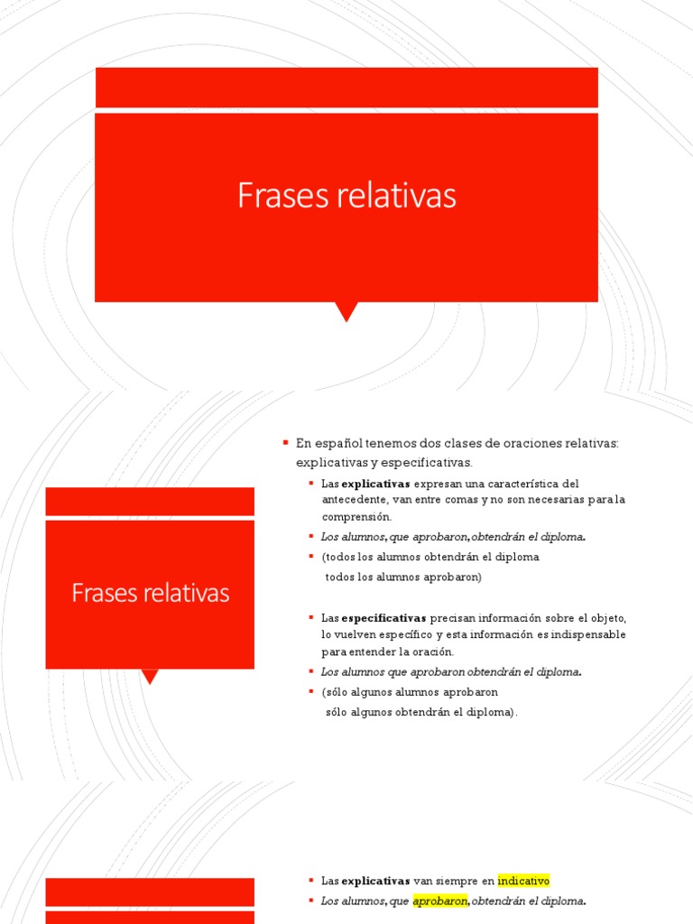 Unidad 2, Frases Relativas | PDF | Pronombre | Sustantivo