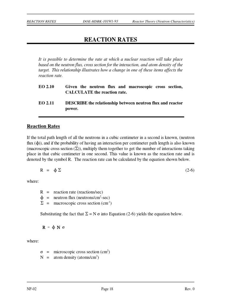 Reaction Rates | PDF | Nuclear Reaction | Nuclear Fission